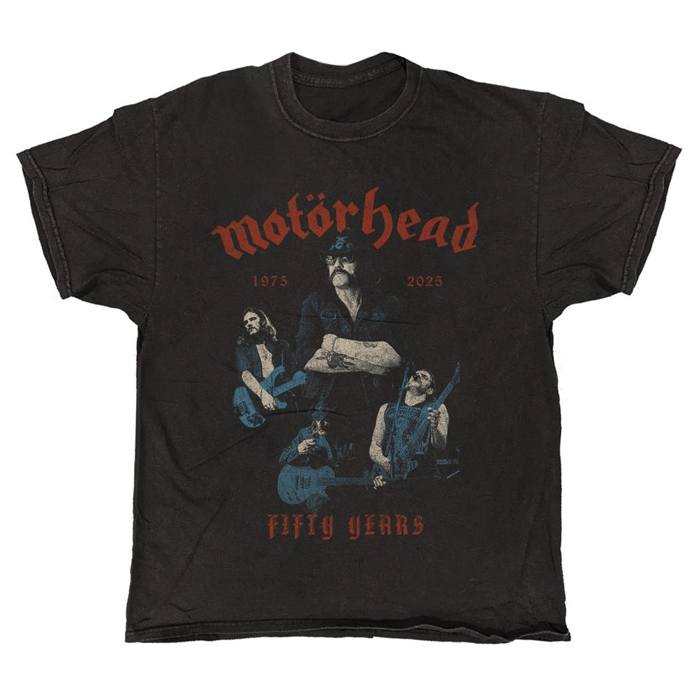 Motorhead - 50 Years Collage - Black Vintage T-shirt