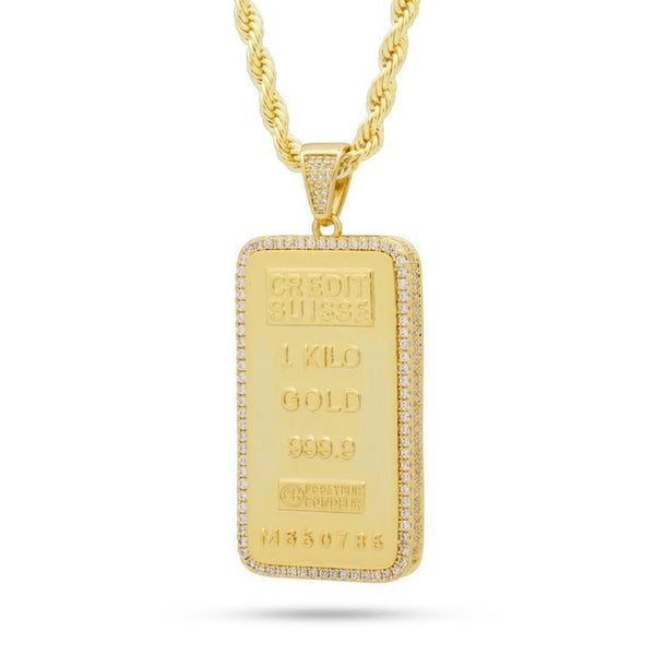 King Ice - The 14K Gold Kilo Bar Necklace - Official Merchandise Store